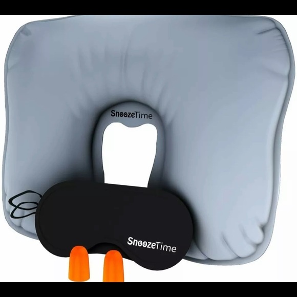 Other | Pillow Inflatable Blow Up Support Neck Cradle And Eye Cover Set ...